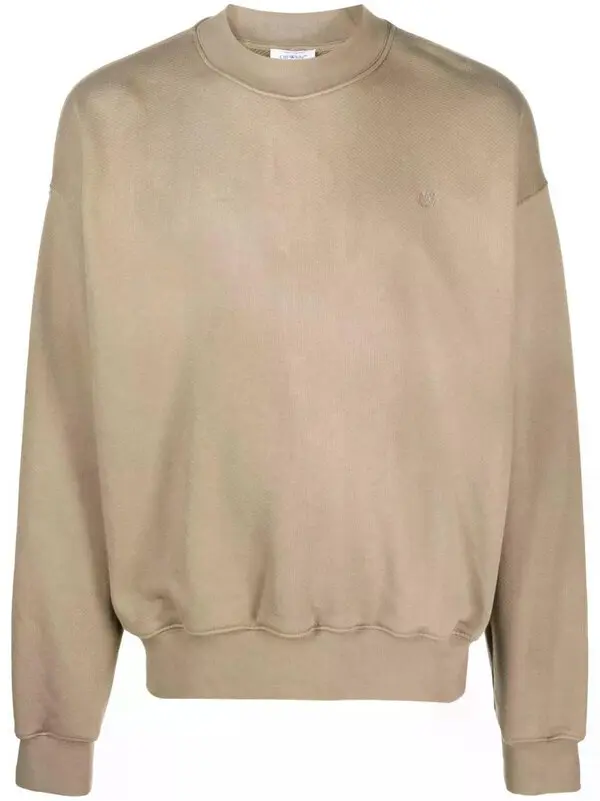 Off-White Logo-embroidered Cotton Sweatshirt