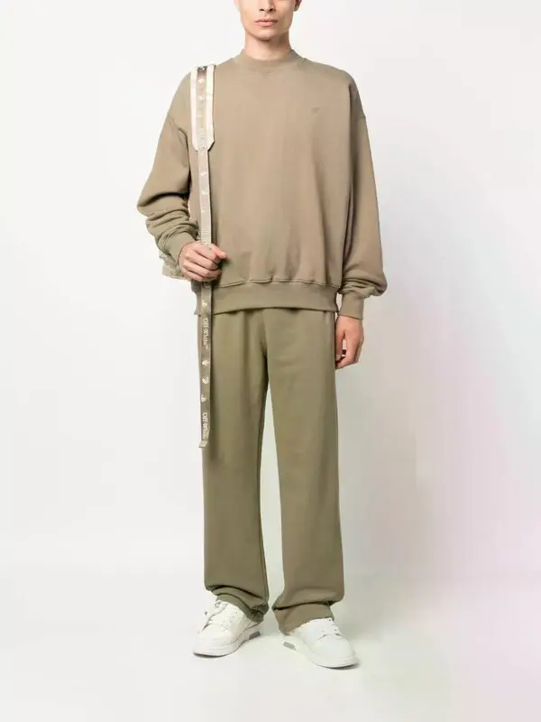 Off-White Logo-embroidered Cotton Sweatshirt