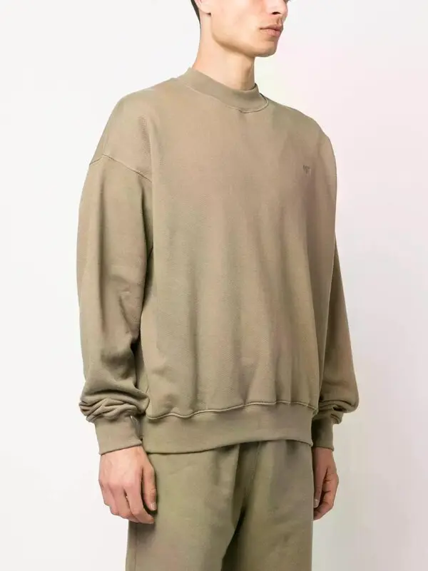 Off-White Logo-embroidered Cotton Sweatshirt