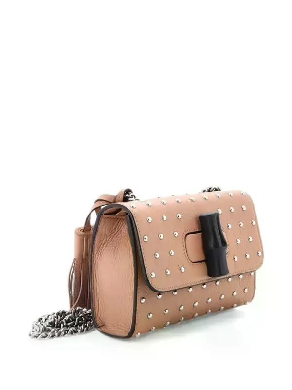 Gucci Miss Bamboo Studded Leather Small Shoulder Bag