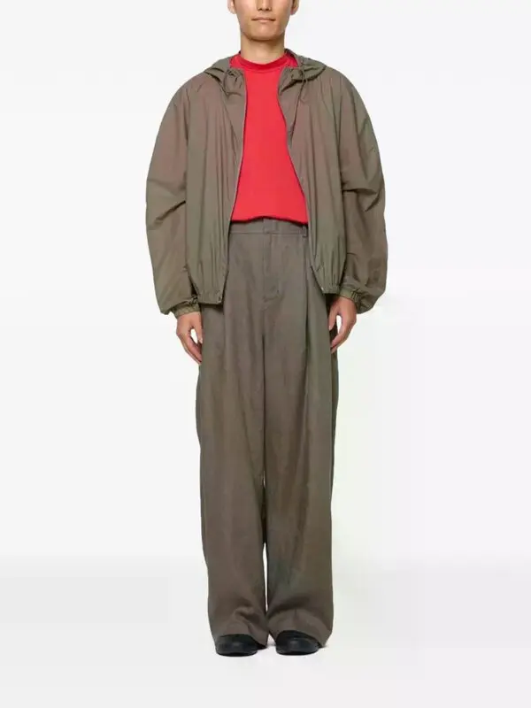 AMOMENTO Raglan-sleeve Hooded Jacket