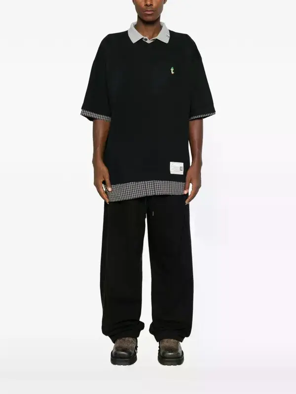 Mihara Yasuhiro Layered-design Logo-patch T-shirt