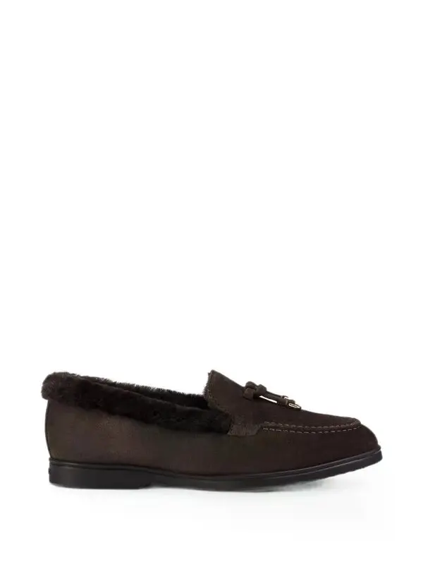 DOUCAL'S Tassel-detail Shearling-trim Loafers