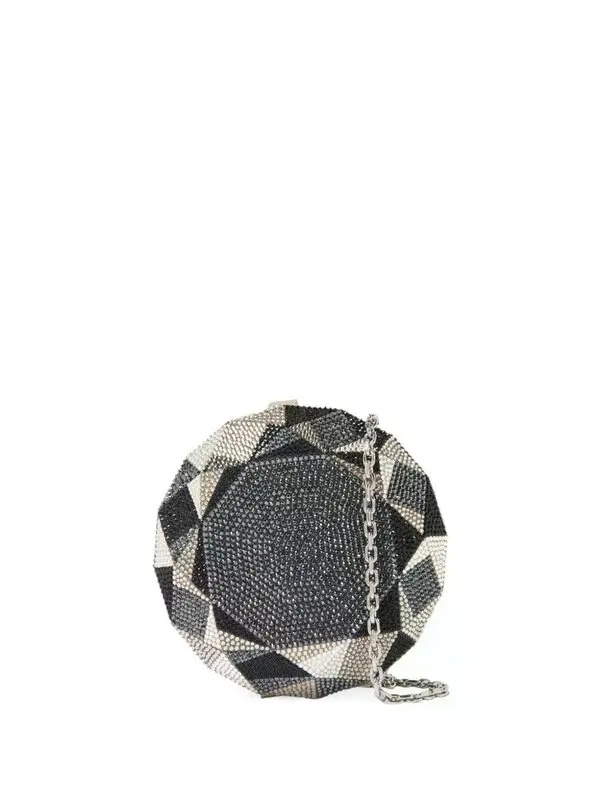 Judith Leiber Diamond Geometric Clutch Bag - Black