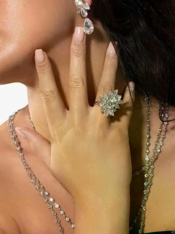 FANTASIA BY DESERIO Flower Cocktail Ring