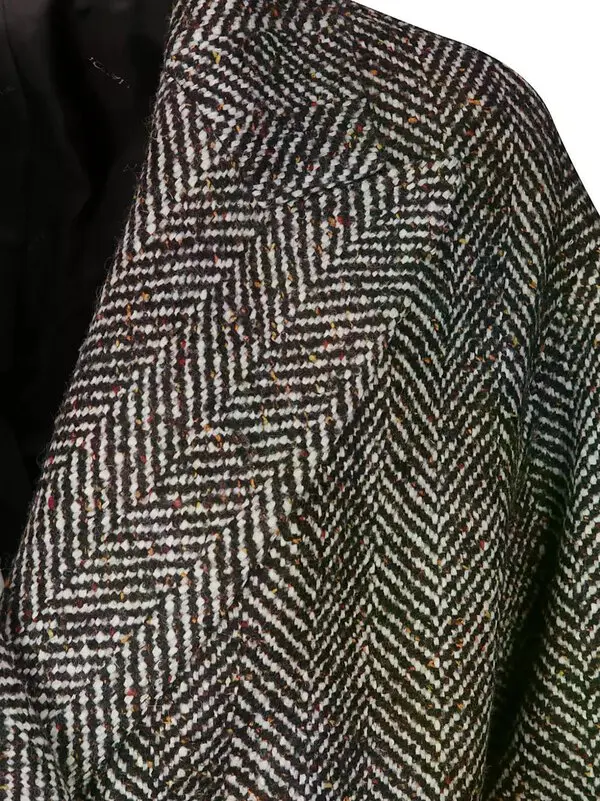 Tagliatore Double-breasted Herringbone Overcoat
