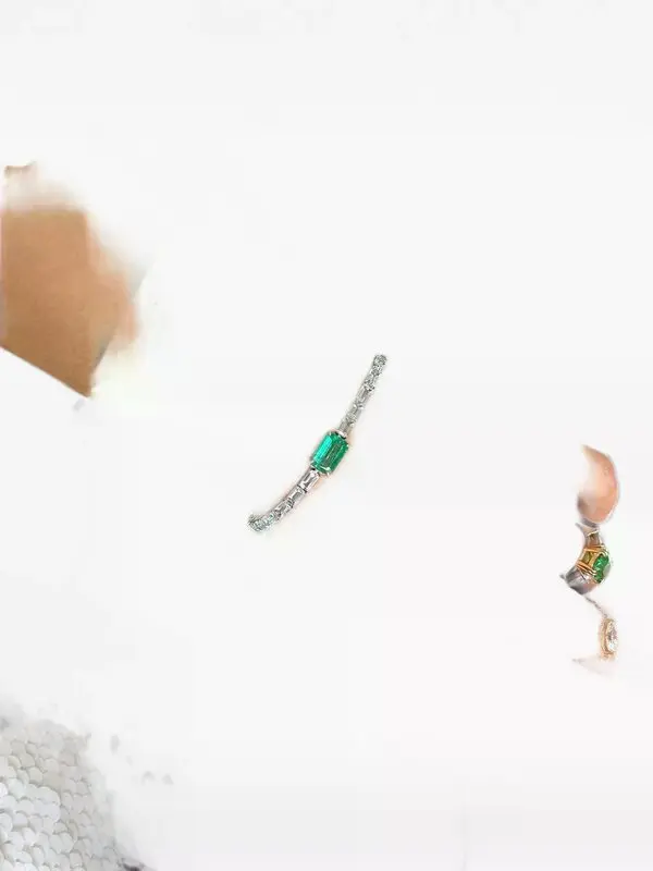 YI COLLECTION Emerald And Aquamarine Bracelet