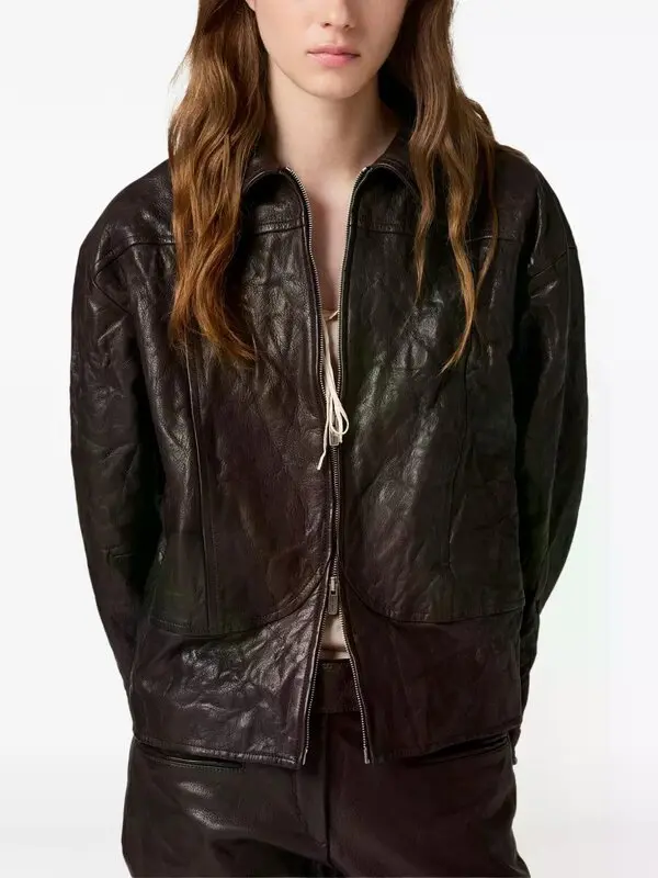 Miu Miu Leather Blouson Jacket