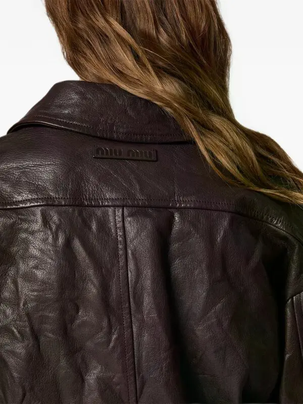 Miu Miu Leather Blouson Jacket