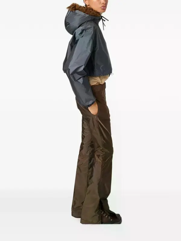 Miu Miu Technical Fabric And Shearling Windbreaker