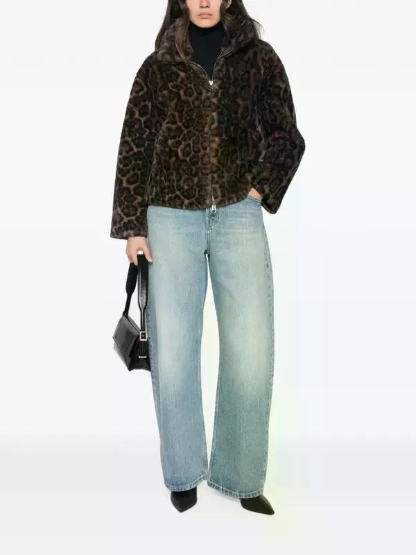 Apparis Leopard Print Zip-fastening Jacket