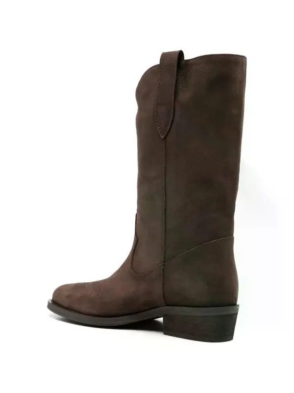 VIA ROMA 15 Embroidered Detail Western-style Boots