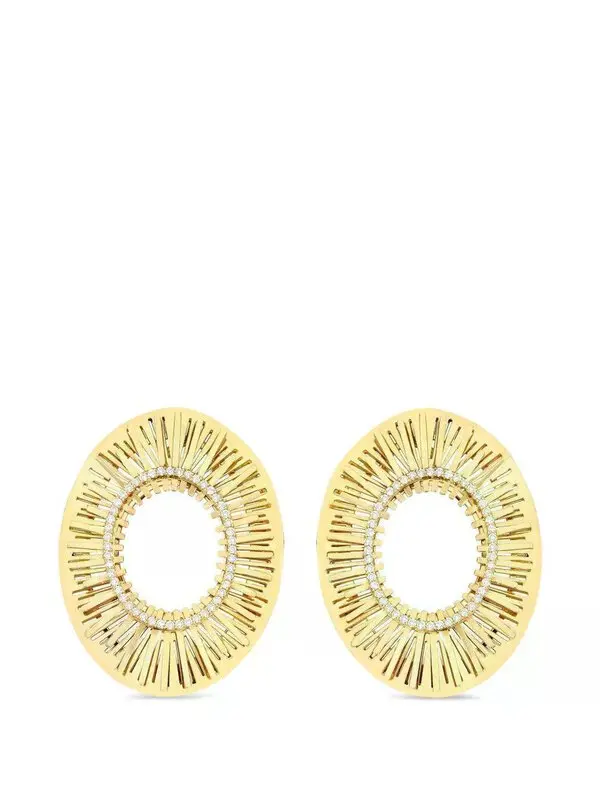 CAROL KAUFFMANN Large Explosion Diamond Earrings - Gold