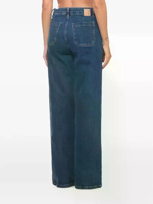EMME Wide-leg Patch-pocket Jeans