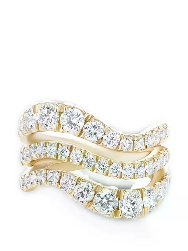 Melissa Kaye Clara Diamond Wave Ring