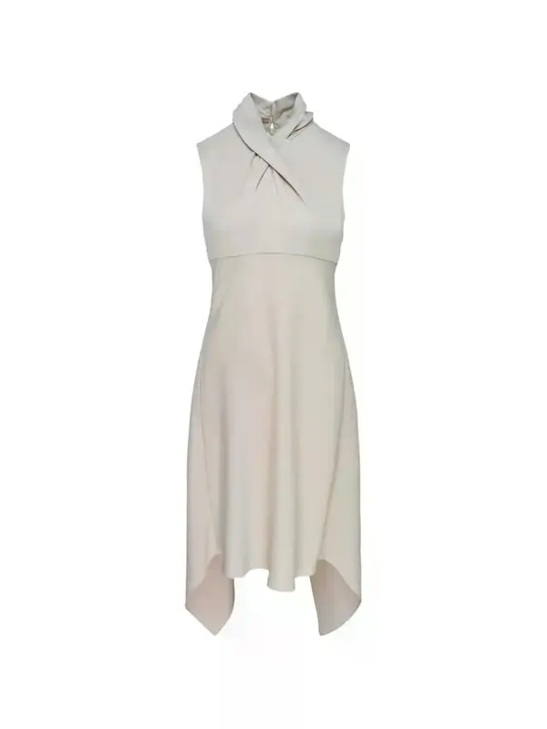 CLUB21 Laila Crossover-halter Dress - Neutrals