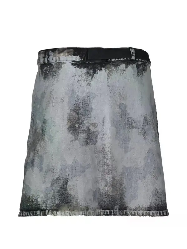 FILTH Distressed Effect Denim Wrap Skirt