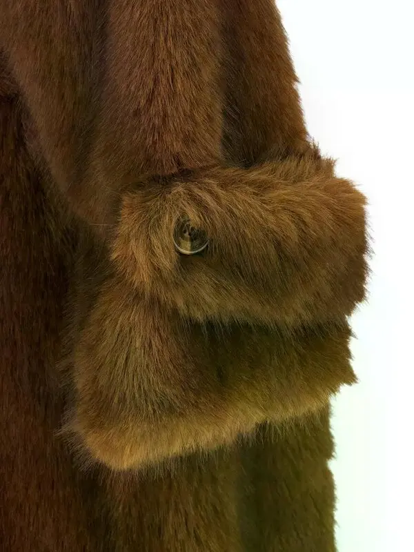 B&B COUTURE Farrah Double-breasted Faux-fur Coat