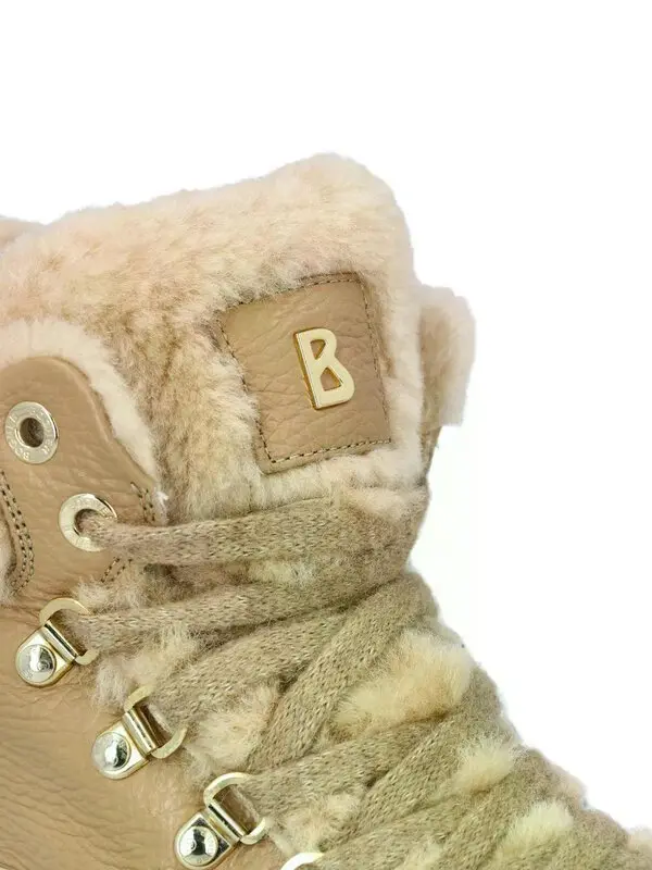 Bogner Shearling-trim Lace-up Ankle Boots