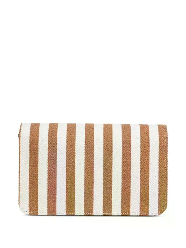 Roberto Festa Rhinestone-embellished Striped Shoulder Bag - Brown
