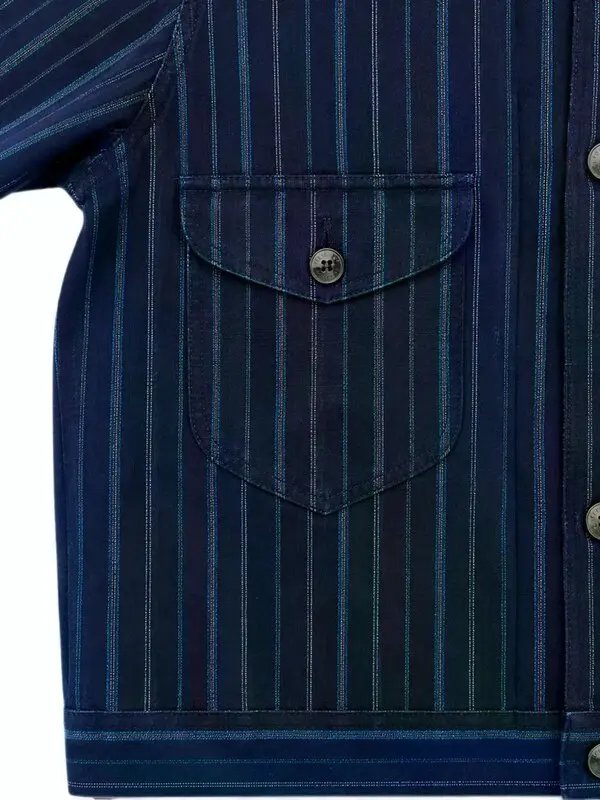 FORTELA Vertical Stripe Cotton Jacket