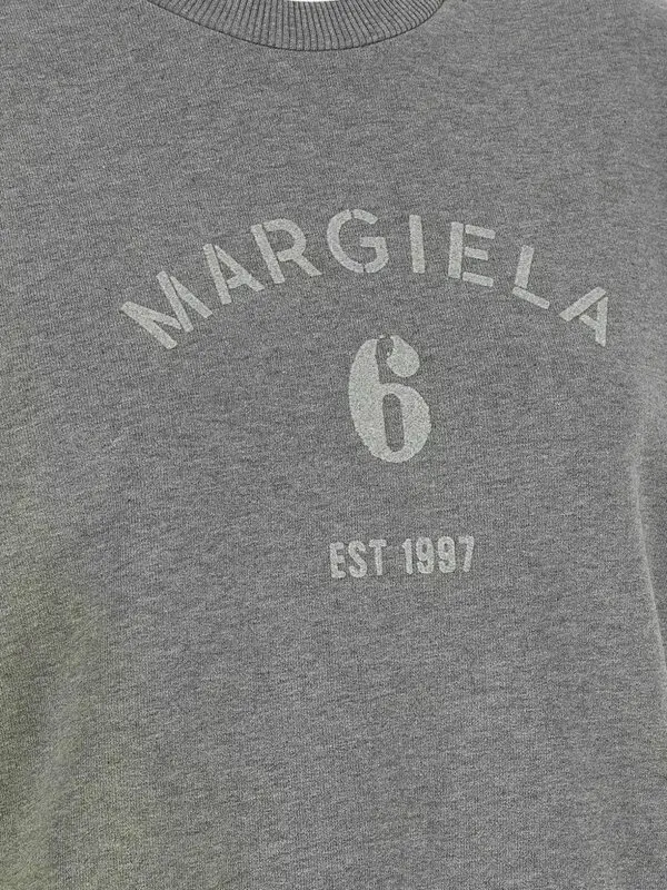 MAISON MARGIELA Distressed Logo Print Sweatshirt