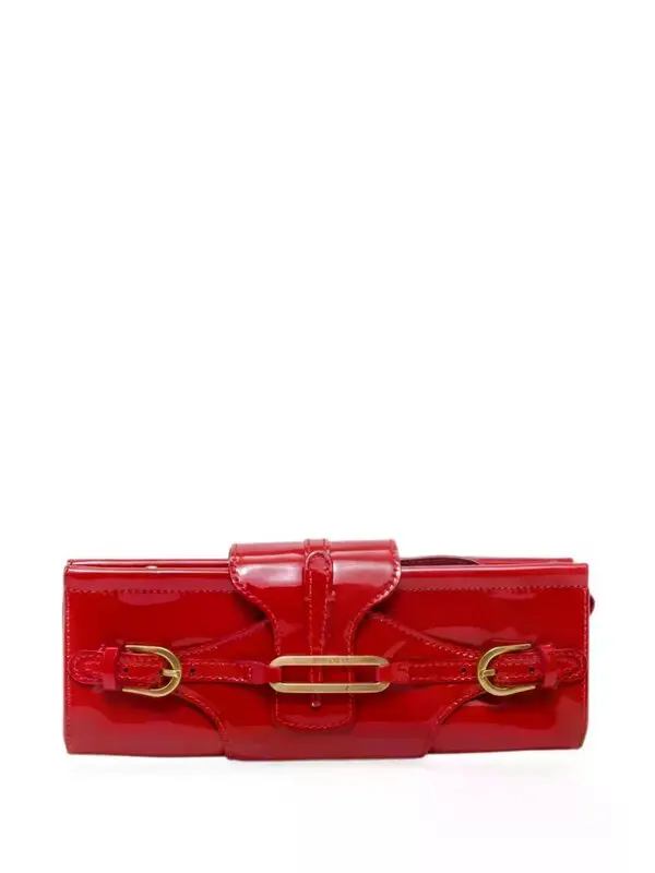 JIMMY CHOO Tulita Buckle Clutch Bag - Red