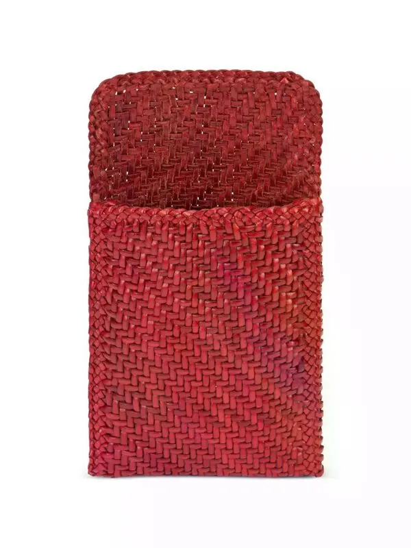 Dragon Diffusion Woven Leather Cross Body Bag - Red