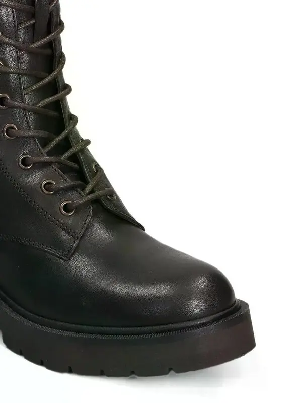 JULIE DEE Lace-up Side-zip Boots