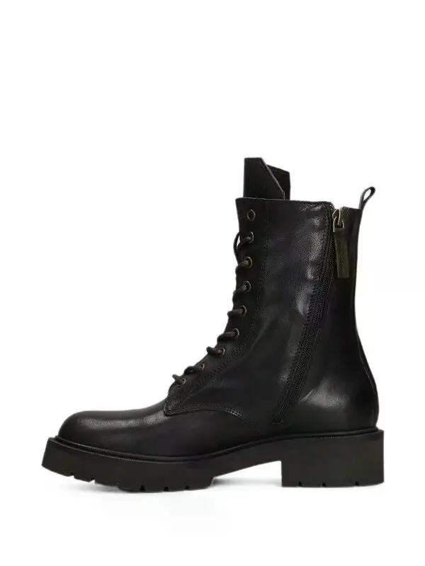 JULIE DEE Lace-up Side-zip Boots