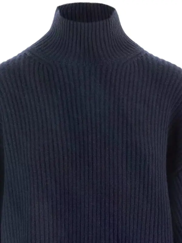 Carven Ribbed-knit High-neck Sweater