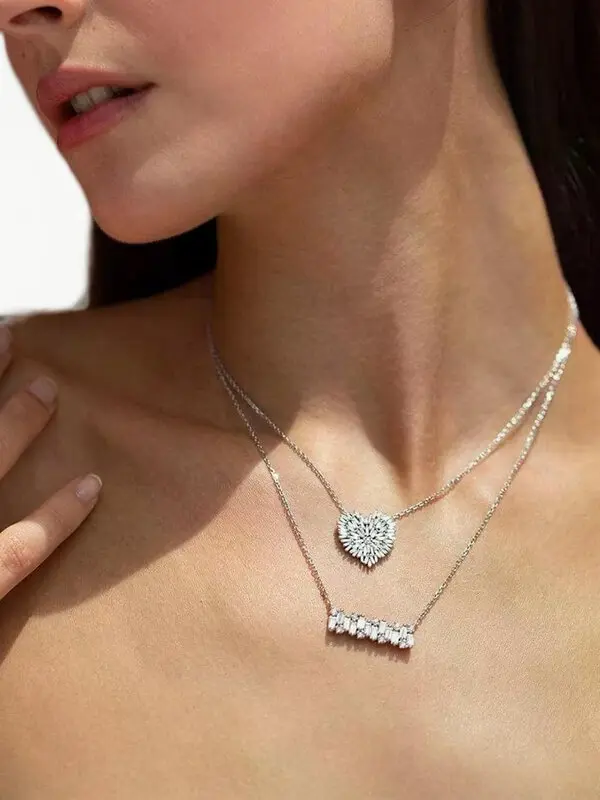 SUZANNE KALAN Diamond Heart Necklace