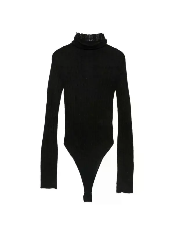 HAIKURE Margie Cable-knit Bodysuit - Black