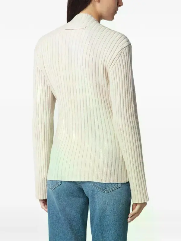 Victoria Beckham Ribbed Side-slit Sweater
