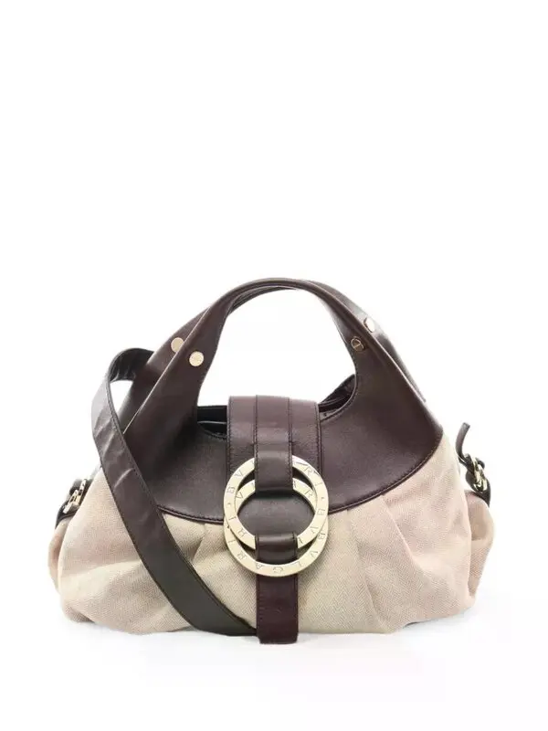 BVLGARI 2000-2010 Canvas Chandra Satchel