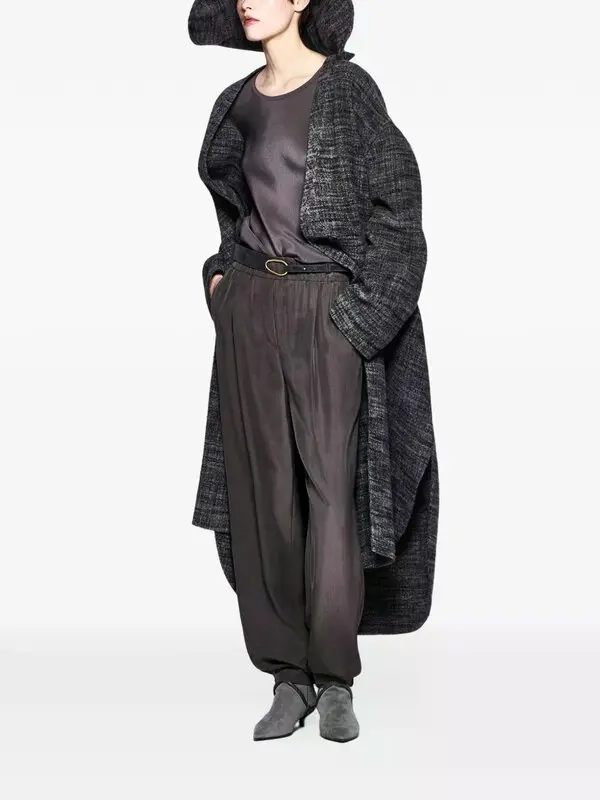 Giorgio Armani Button-fastening V-neck Coat - Grey