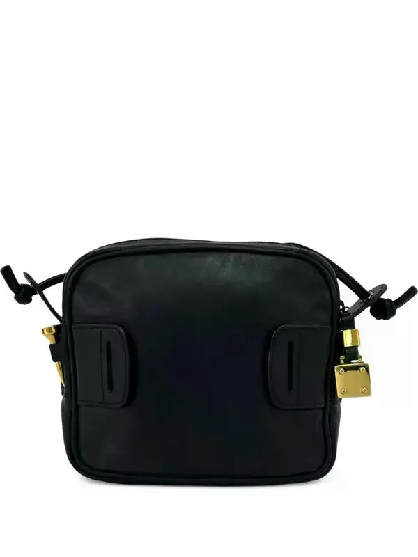 Loewe Leather Anagram Crossbody Bag - Black
