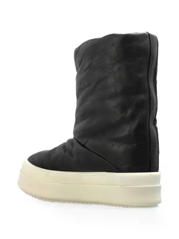 Rick Owens Mega Bumper Lunar Leather Ankle Boots