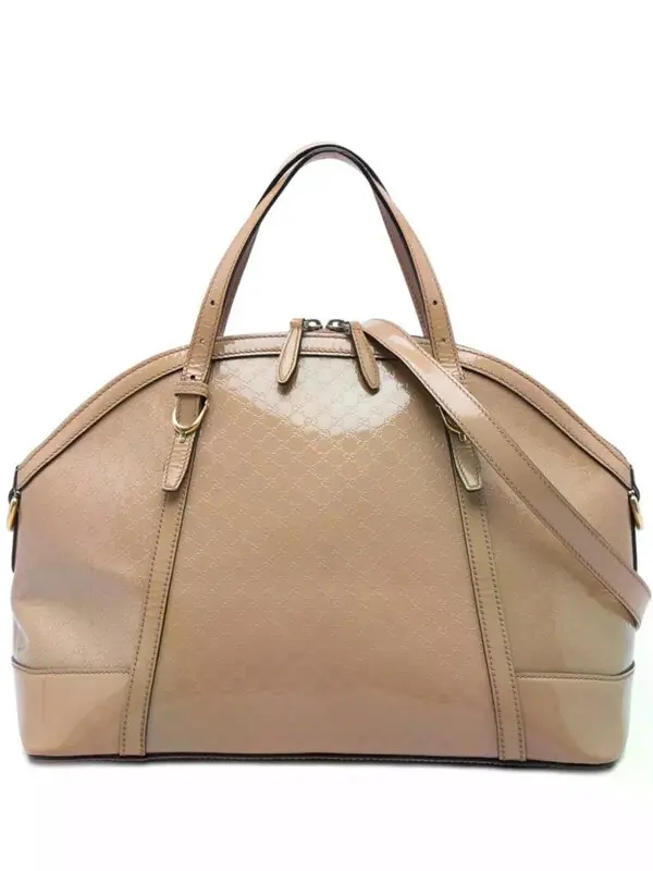 Gucci 2016-2026 Large Microguccissima Patent Nice Dome Satchel