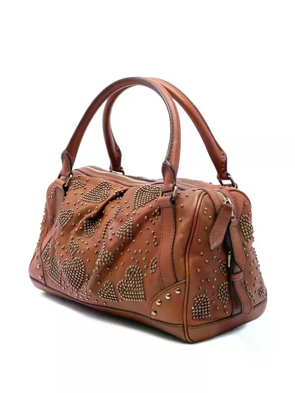 Burberry 2000-2017 Leather Heart Studded Boston Bag