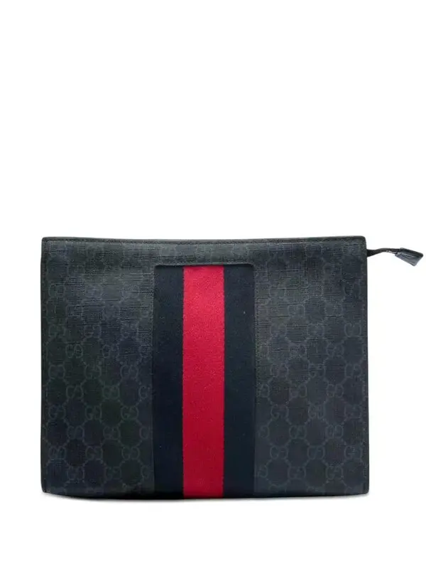 Gucci 2000-2015 Gg Supreme Web Clutch Bag