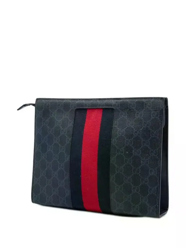 Gucci 2000-2015 Gg Supreme Web Clutch Bag