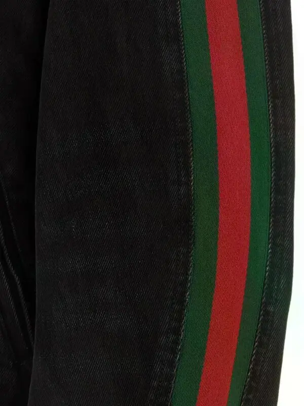Gucci Cotton Denim Biker Jacket With Web
