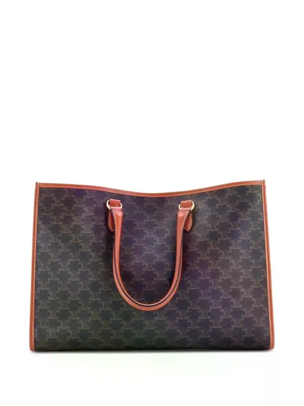 Celine Horizontal Cabas Triomphe Coated Canvas Tote Bag