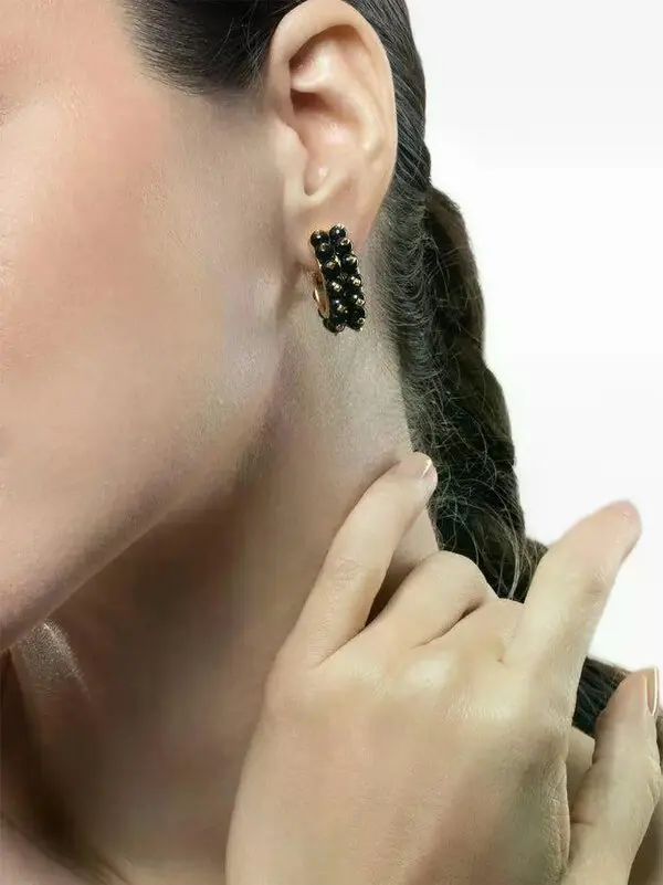 Verdura Beaded Hoop Earrings