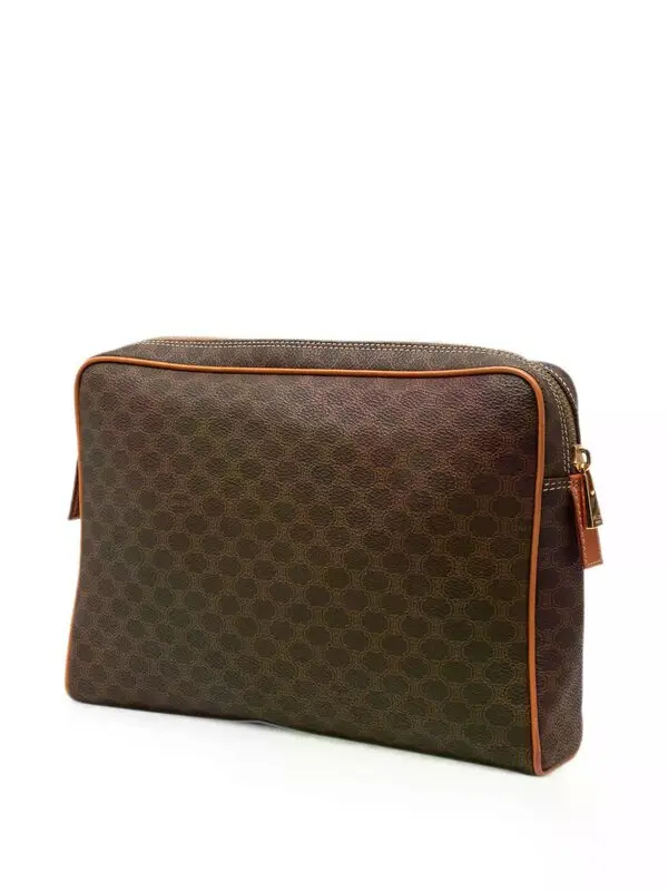 Celine 1996 Macadam Coated Canvas Clutch Bag