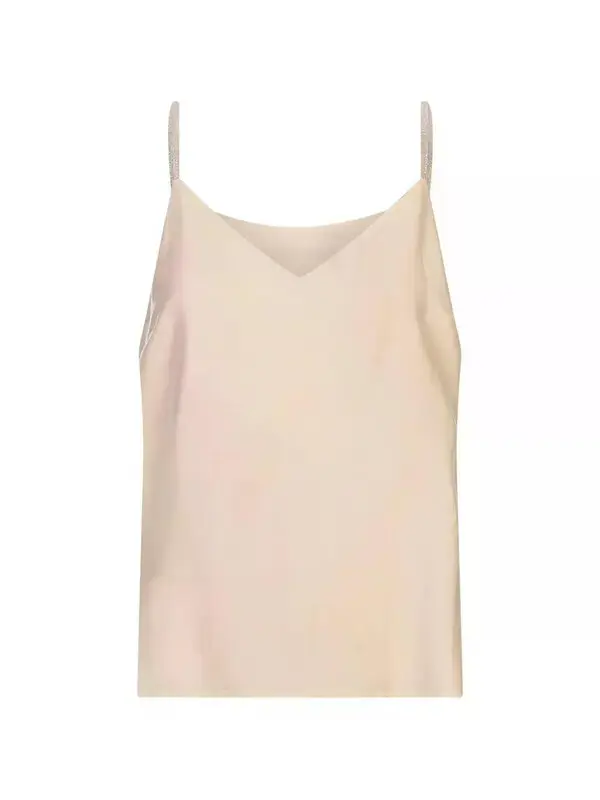 Peserico Punto Luce V-neck Top - Neutrals