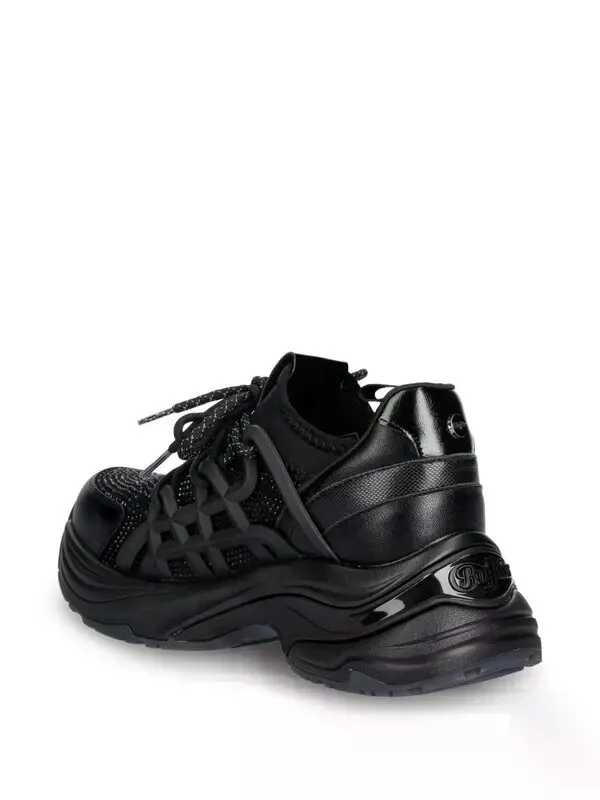 BUFFALO Senta Glam Crystal-embellished Sneakers - Black