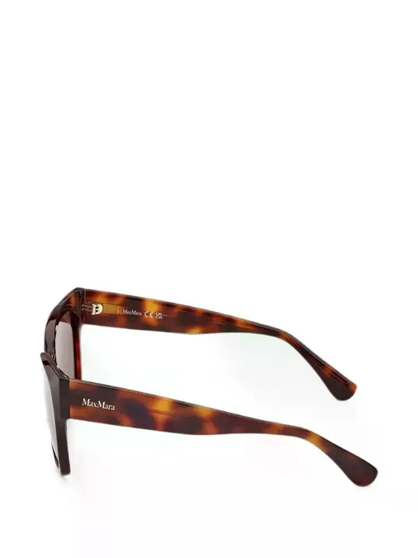 Max Mara Tortoiseshell-effect Cat-eye Sunglasses