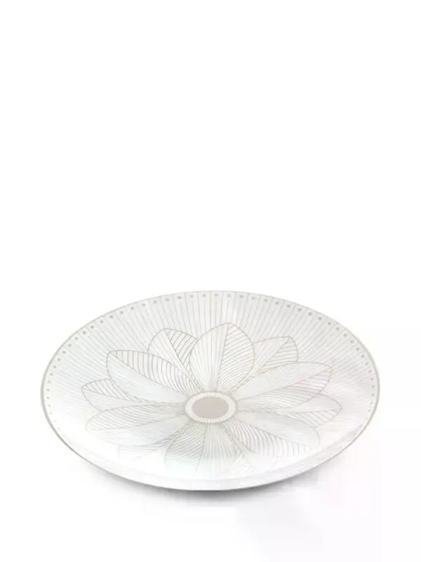 Christofle Malmaison Impériale Geometric-pattern Floral-print Plate